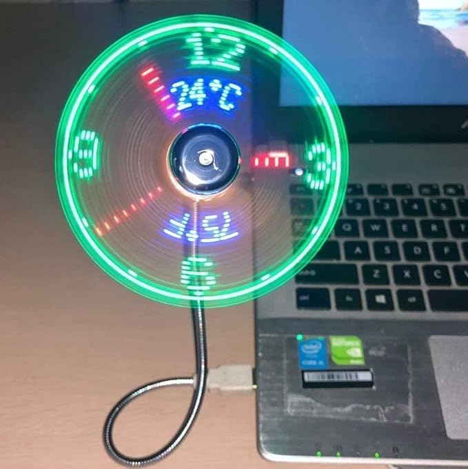 Amazon.com: BREIS New USB Clock Fan with Real Time Clock and ...