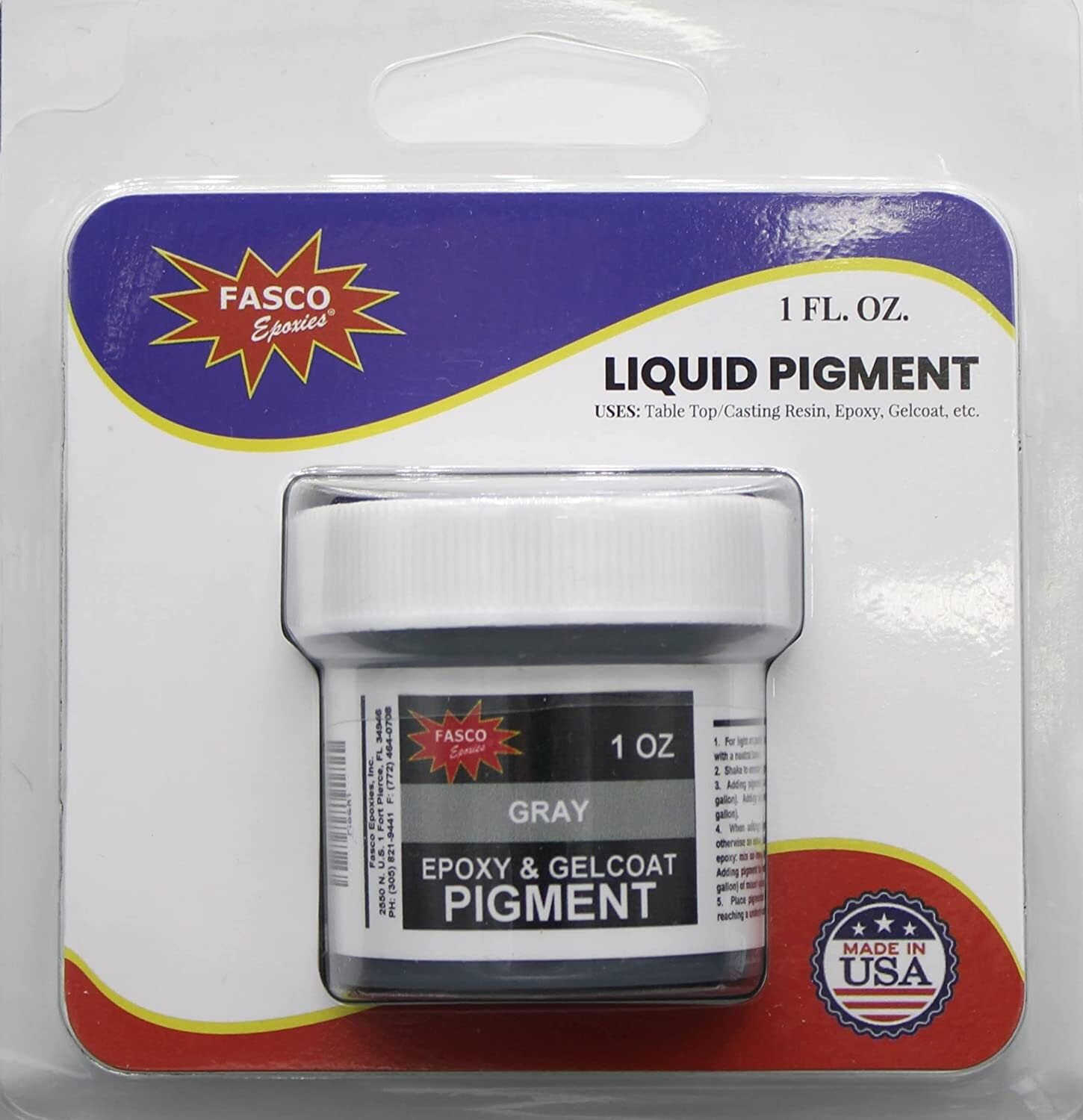 Amazon.com: Gray Pigment for Epoxy Resin, Gelcoat, Paint, Latex - 1 oz ...