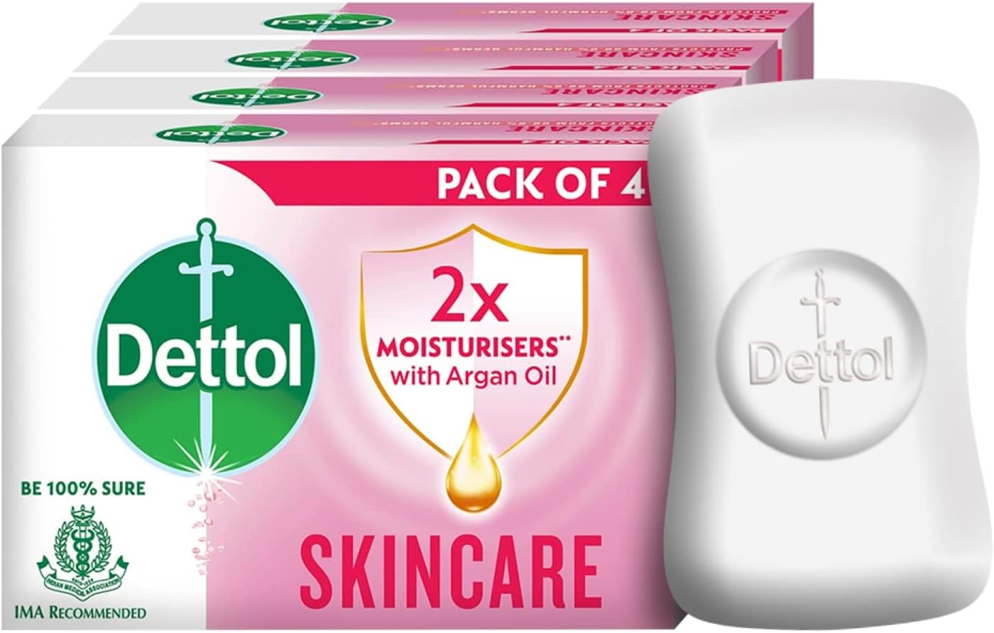 Dettol Skincare Soap, 125g (Pack of 4) : Amazon.ca: Beauty & Personal Care
