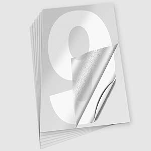 Amazon.com: iSYFIX Reflective Vinyl Number 9 (Nine) Stickers - 6 Pack 9 ...