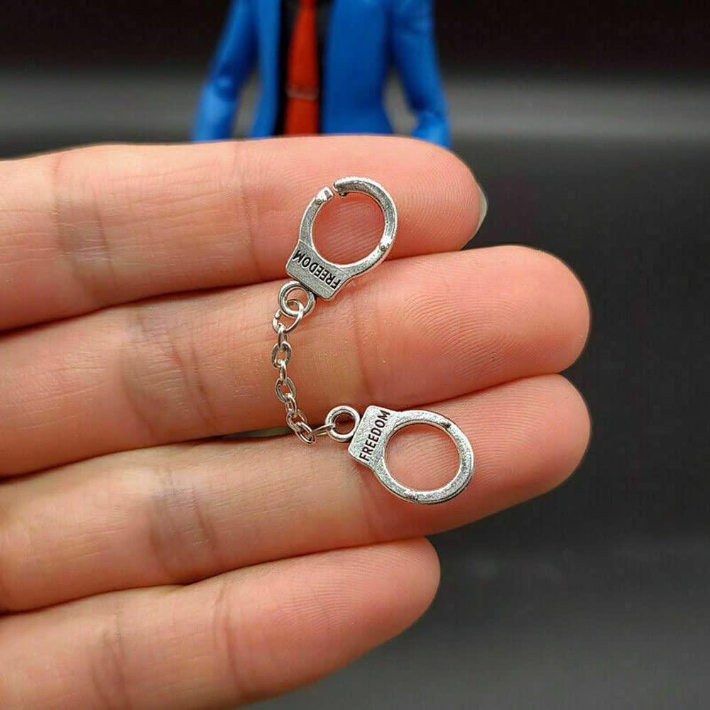 Amazon.com: nyyuqi 1/12 Scale Police Soldier Robber Prisoner Handcuffs ...