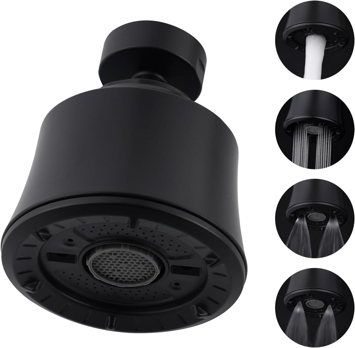 iFealClear Sink Faucet Aerator, Big Angle Swivel Faucet Sprayer Head ...