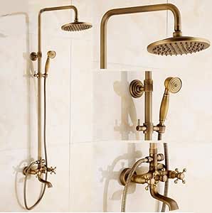 Amazon.com: SJQKA Shower Head Retro Shower, All Copper Antique Shower ...