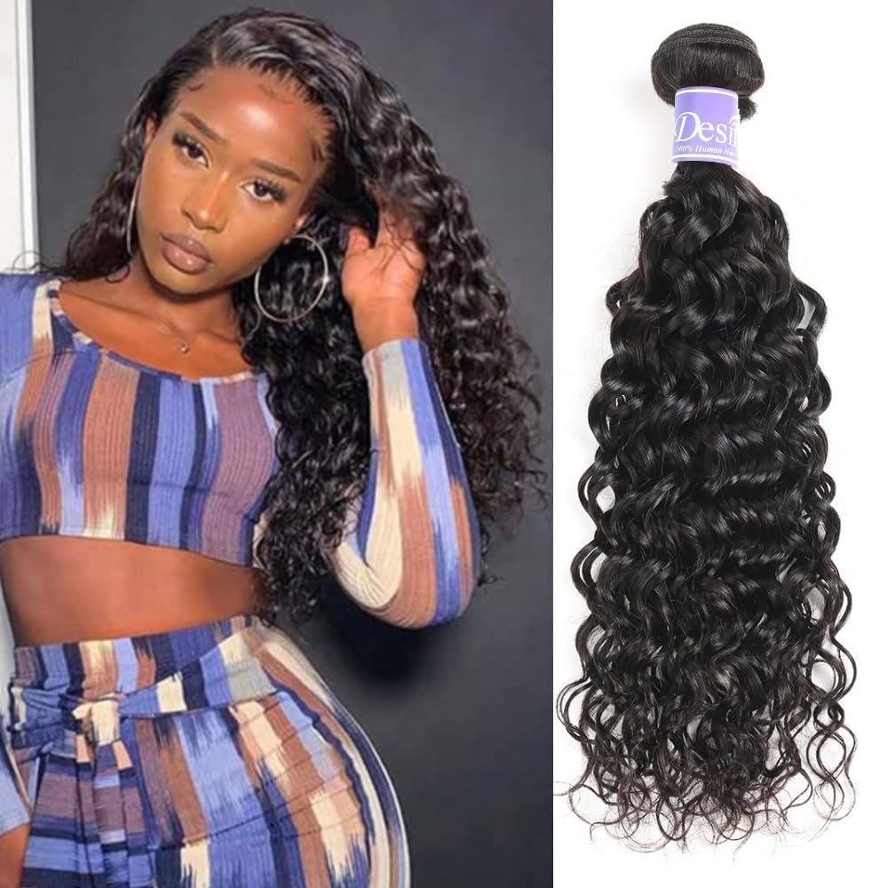 Amazon.com : Water Wave Bundles Human Hair 1 Bundles 12Inch Water Wave ...