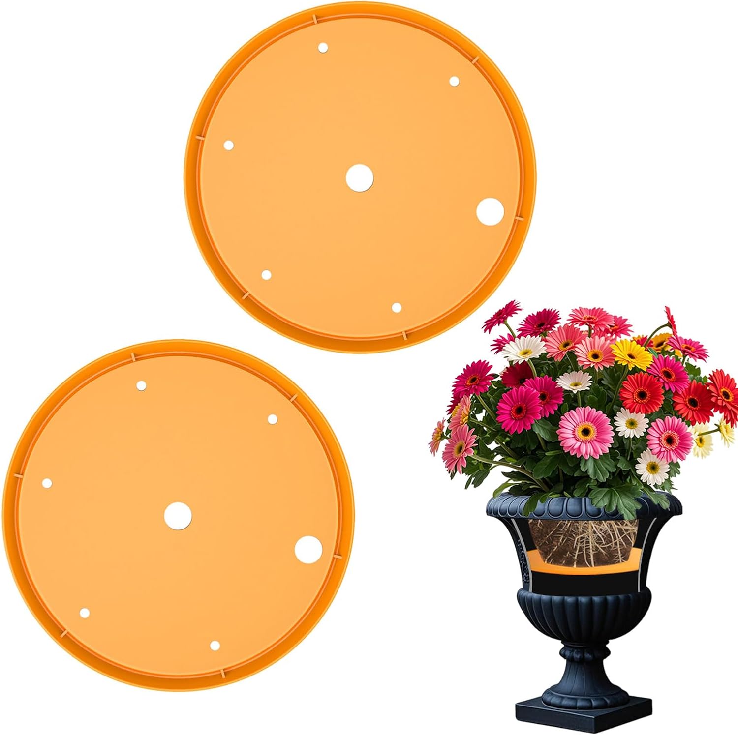 Amazon.com : ShineSirius Round Planter Inserts with Drainage Holes ...