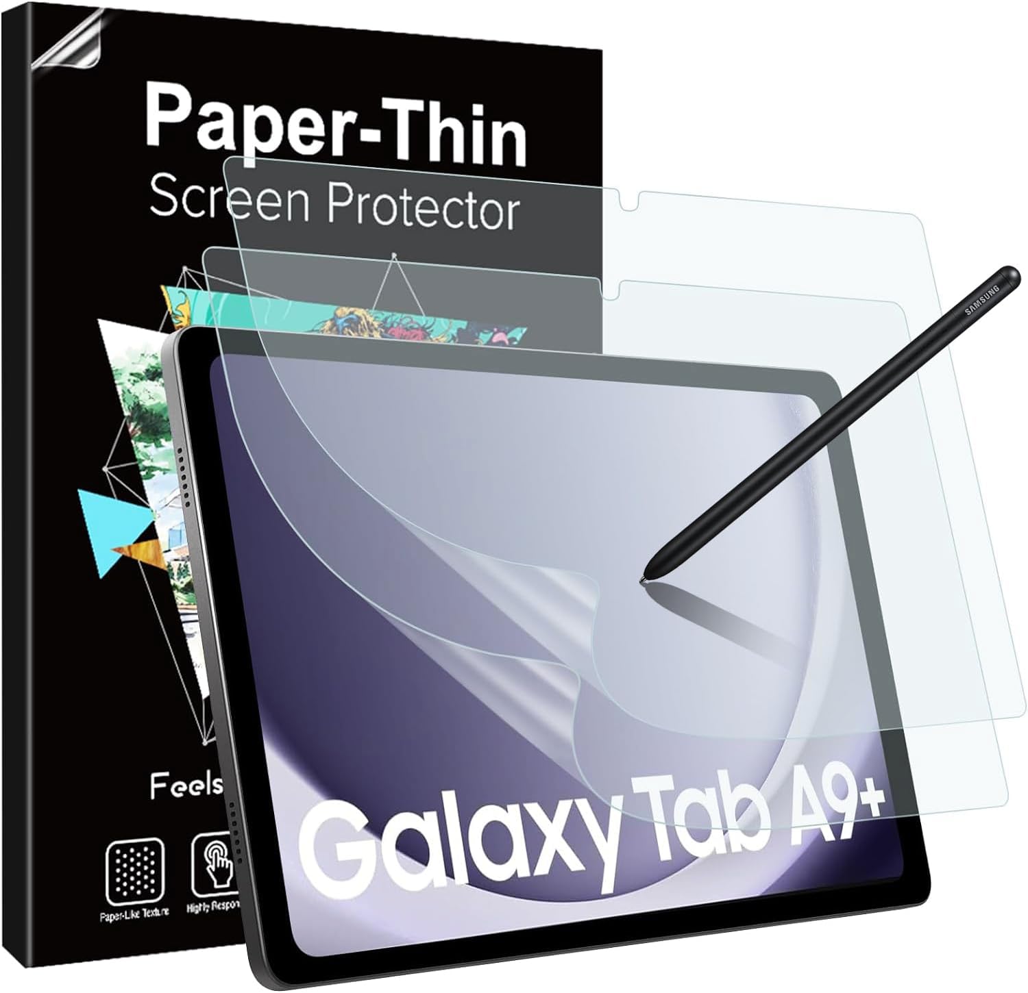 TiMOVO 2 Pack Paper Screen Protector for Samsung Galaxy Tab A9 Plus ...