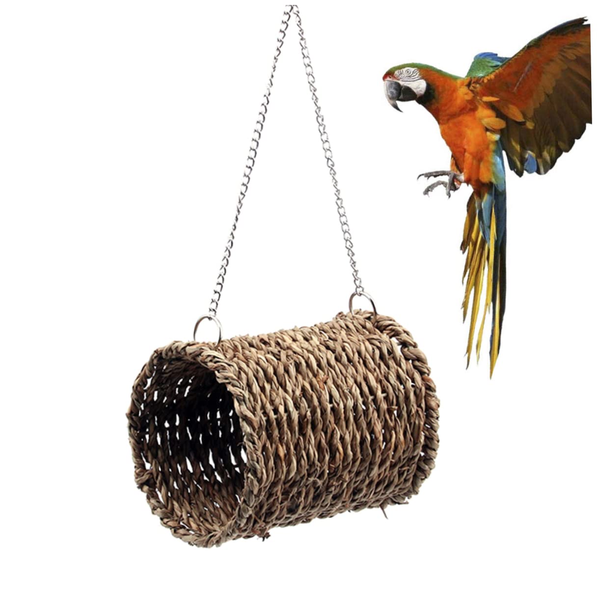 Small Animal Straw Bed Cozy Straw Pet Hammock - Warm Hanging Nest For ...