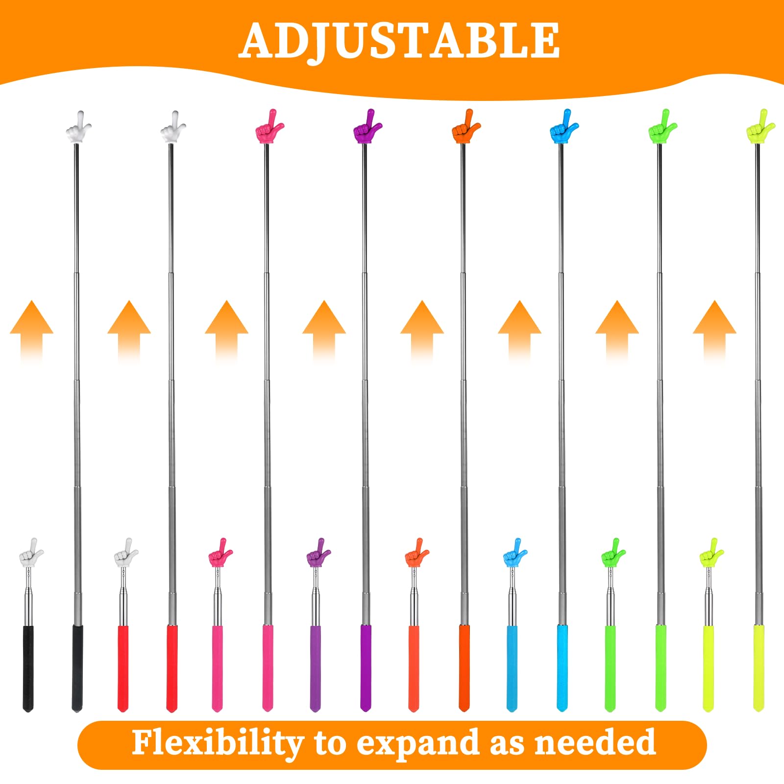 Snapklik.com : 24 Pcs Telescopic Teachers Pointer, Extendable Hand ...