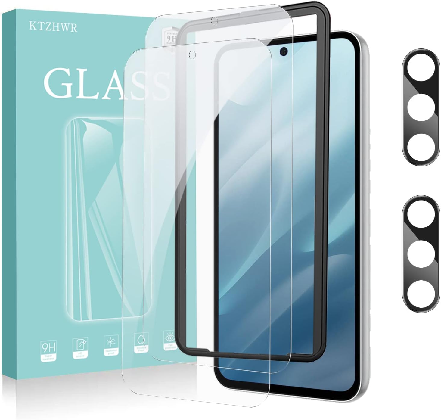 Amazon.com: KTZHWR Samsung Galaxy A54 5G Screen Protector, 9H Hardness ...