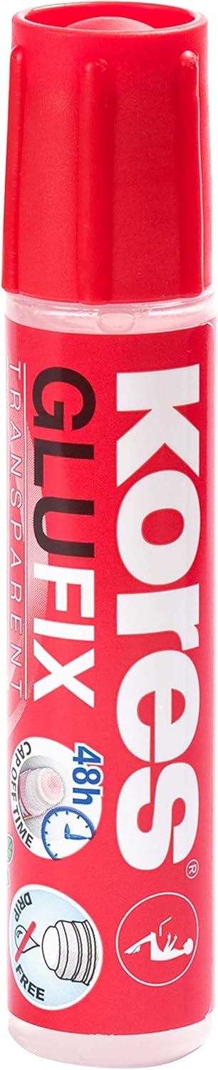 Kores Liquid Glue GluFix, Transparent, Clear, Non drip, 30 ml : Amazon ...