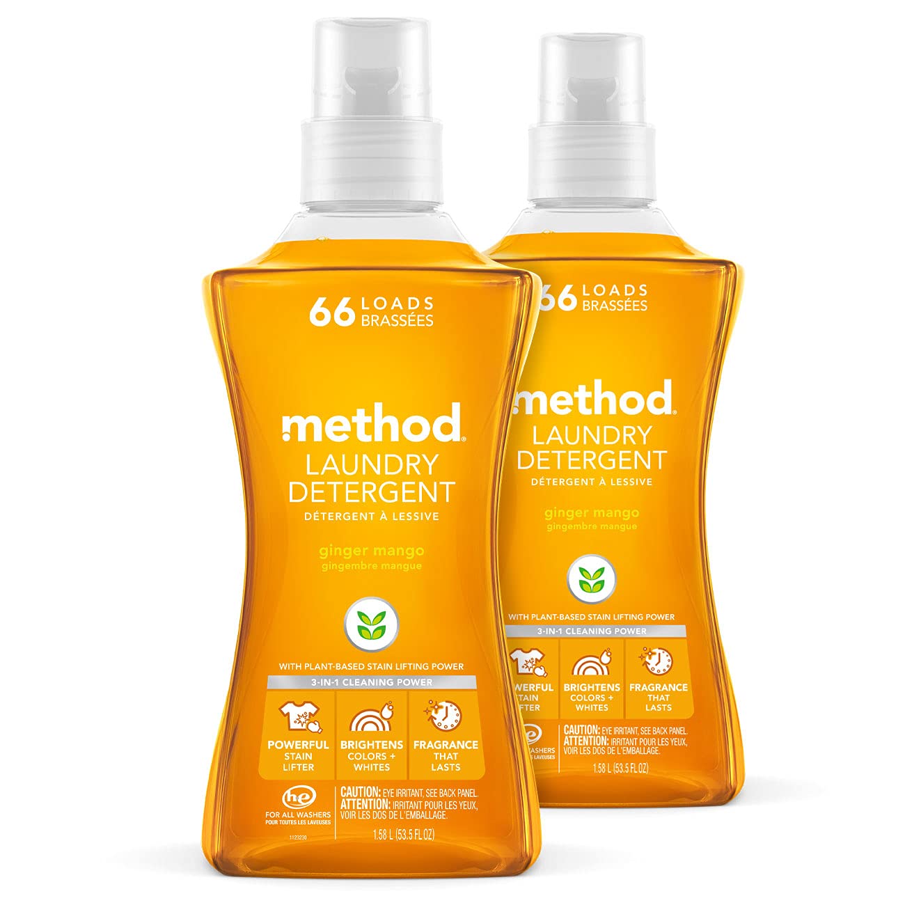 Amazon.com: Method Liquid Laundry Detergent, Ginger Mango, 66 Loads Per ...