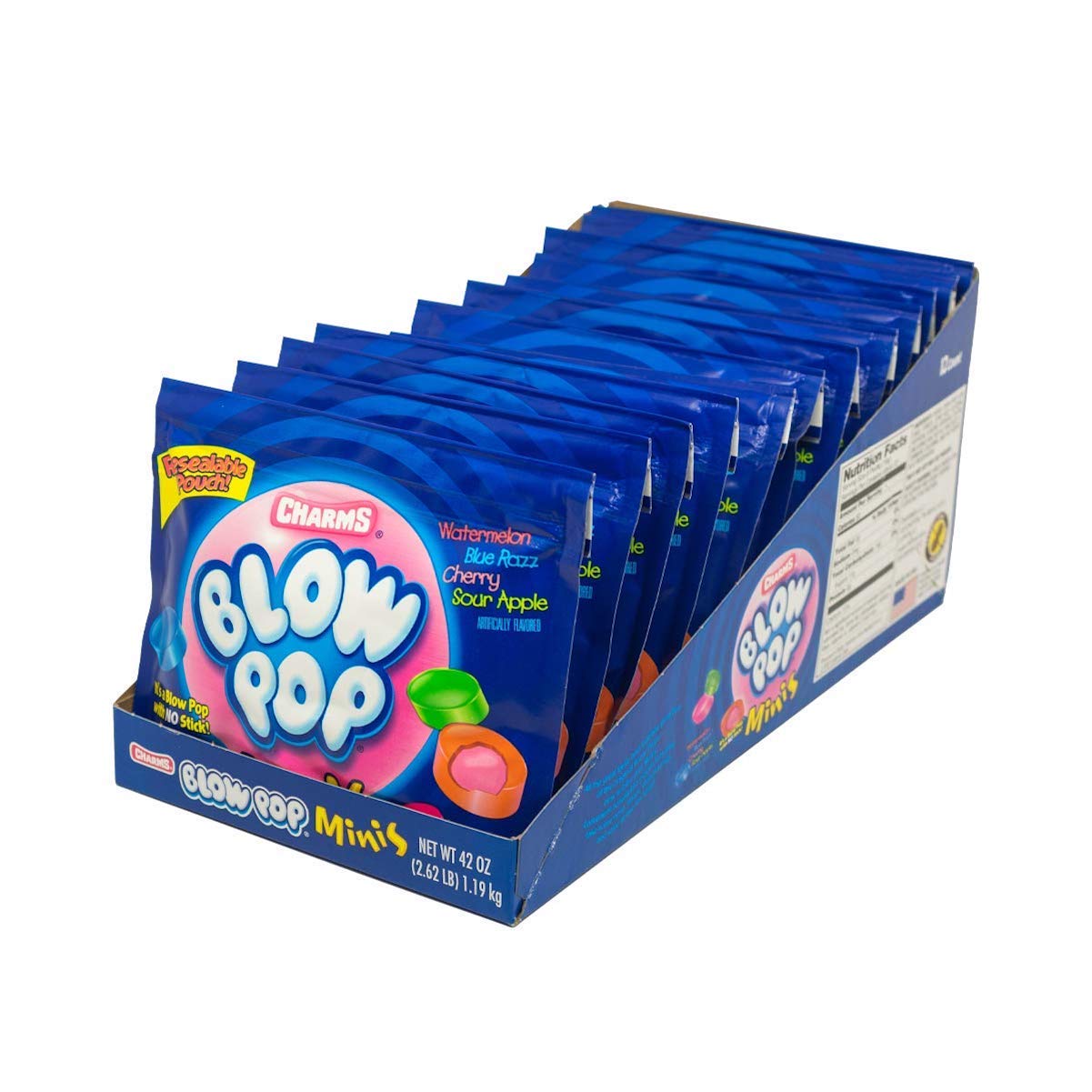 Amazon.com : Charms Blow Pop Mini Lollipops - Individually Wrapped Dual ...