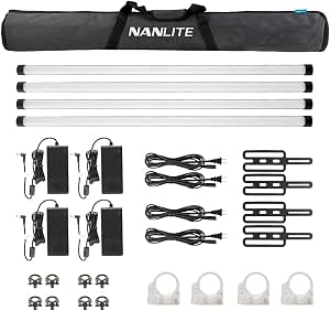 NANLITE With 4 tubes RGB II battery DMX Pavotube II 30X 4Kit : Amazon ...