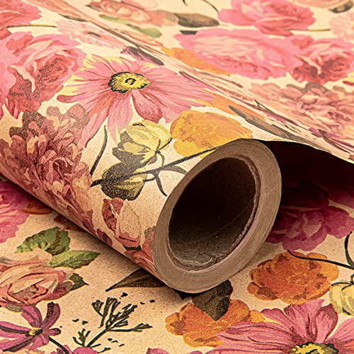 Snapklik.com : Kraft Wrapping Paper Roll - Oil Painting Style Colorful ...