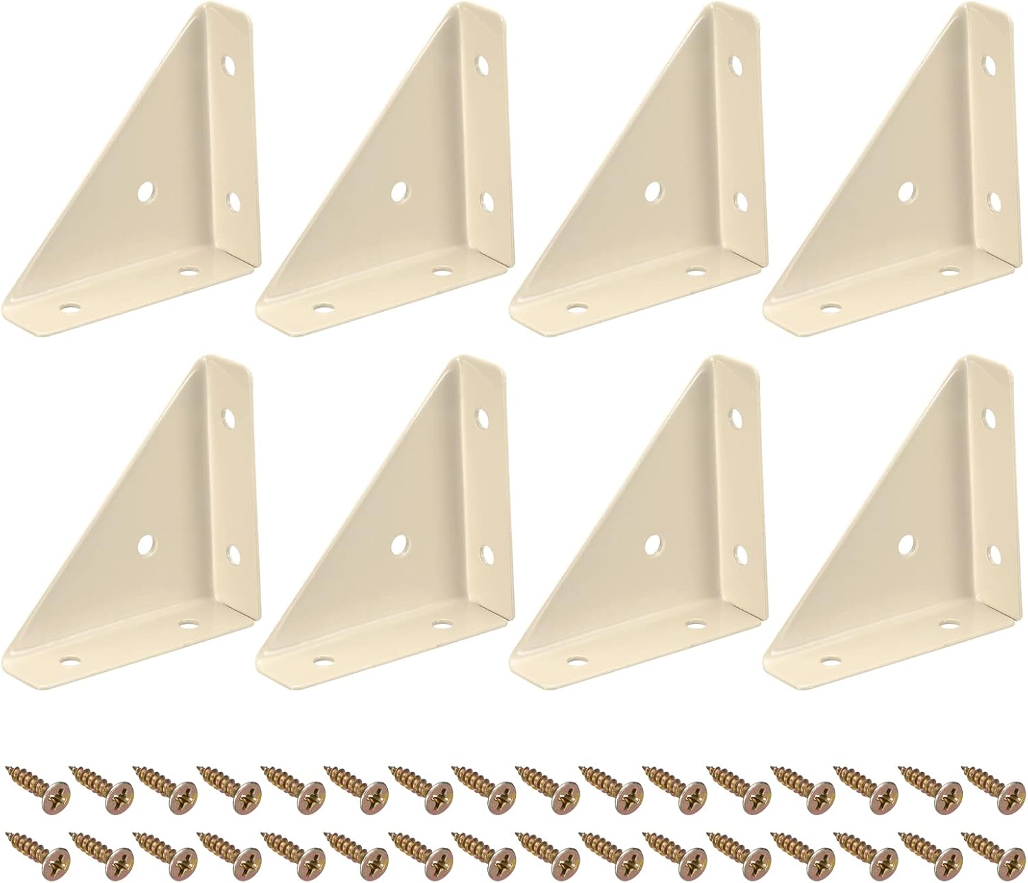 Amazon.com: uxcell 8Pcs Angle Corner Brackets 66mm x 66mm, Cold Rolled ...