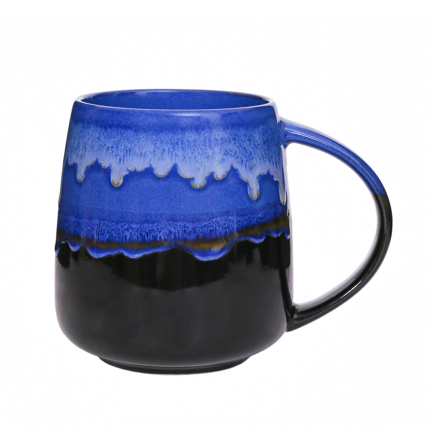 Large Ceramic Coffee Cups, 600 ml Tea Cups with Handle, Unique Textured ...