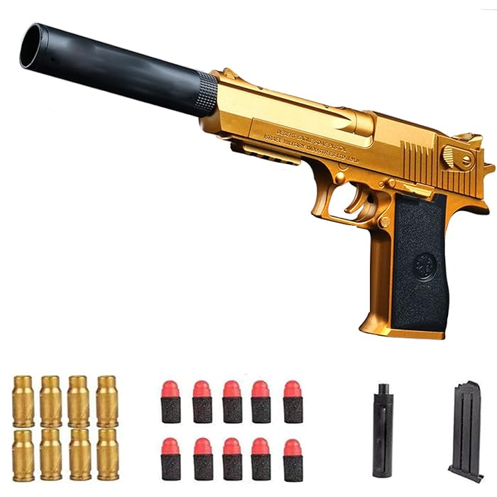 Buy XACC Shell Ejection Soft Bullet Toy Gun, 1:1 Size Toy GunSoft ...