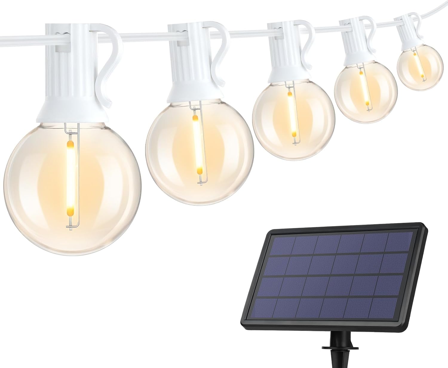 Mlambert Solar String Light Outdoor 30ft, Waterproof LED Global ...