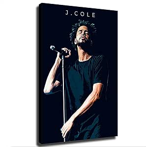 Amazon.com: J Cole Rapper Hip Hop Canvas Wall Art Poster Decor for ...