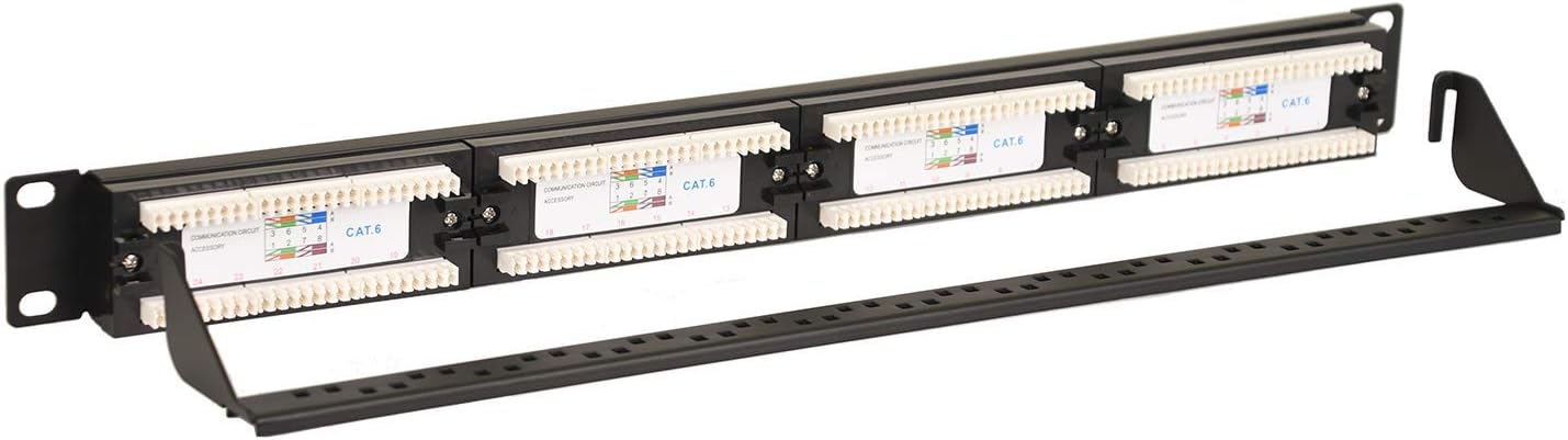 AEONS – Panel de conexión UTP CAT6 de 24 puertos 1U de 19 pulgadas para ...