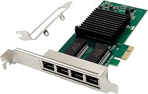 JUJNE PCI-E X4 Gigabit Server Network Card NH82580EB 4 Port Ethernet ...