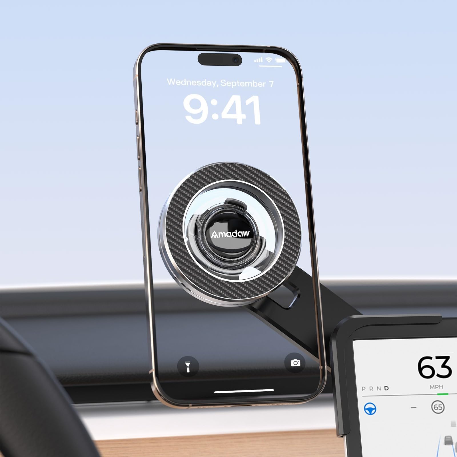 Amazon.com: REEVAA 2025 New Tesla Model Y Juniper Phone Mount for ...