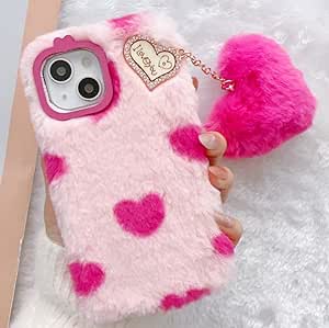 Amazon.com: HPHRE Fuzzy Fluffy Case Compatible with iPhone 14 Pro Max ...