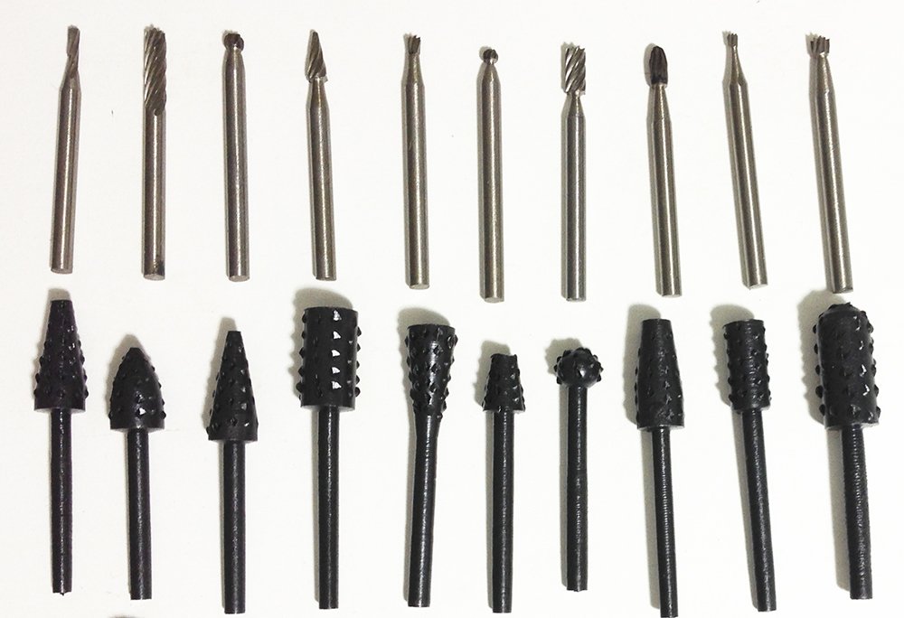 Amazon.com: 20PC Burr Rotary Tool Bits Set Shaping/Forming Woods ...