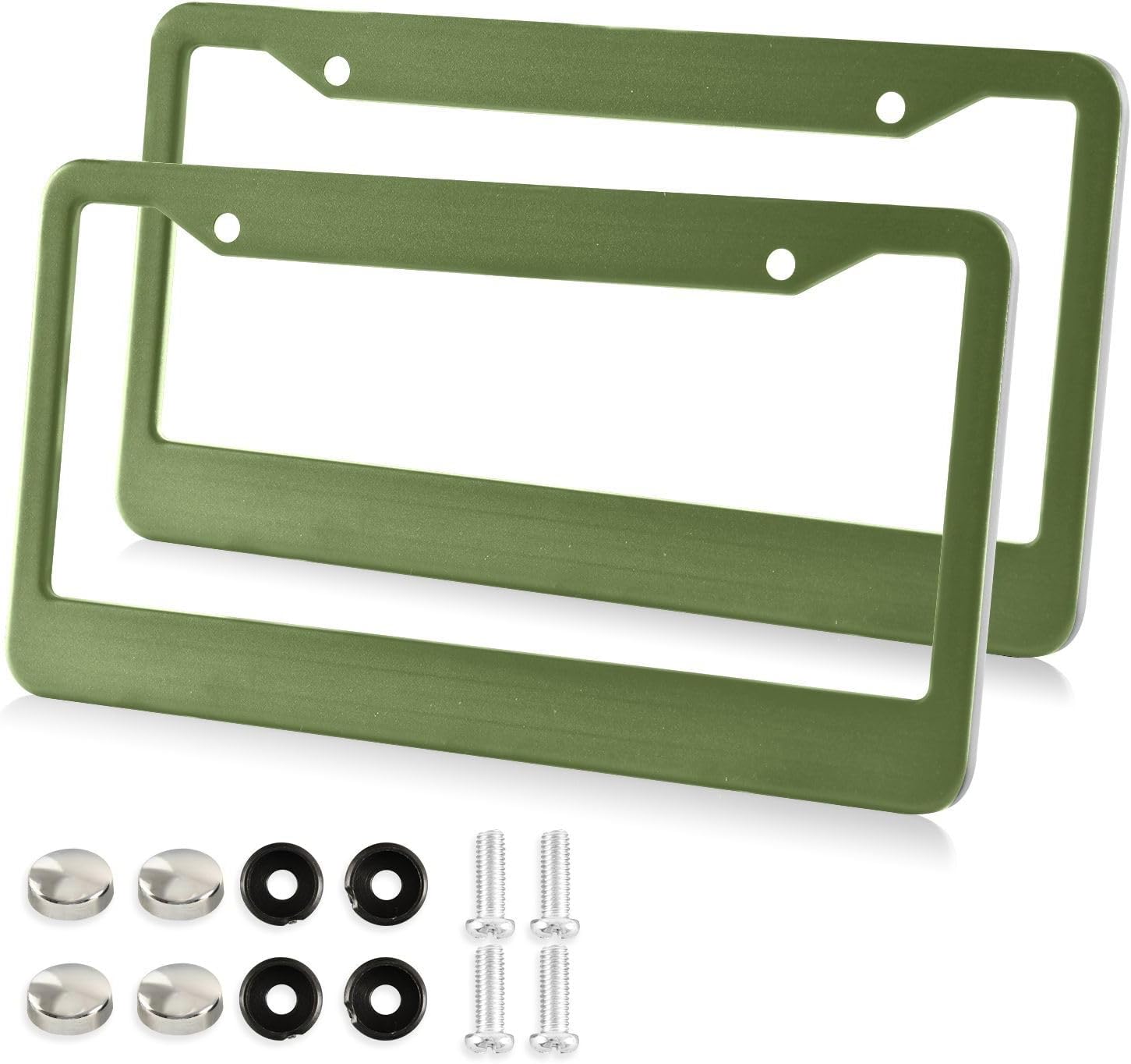Amazon.com: Kigai Green License Plate Frame, 2 Pack License Plate ...