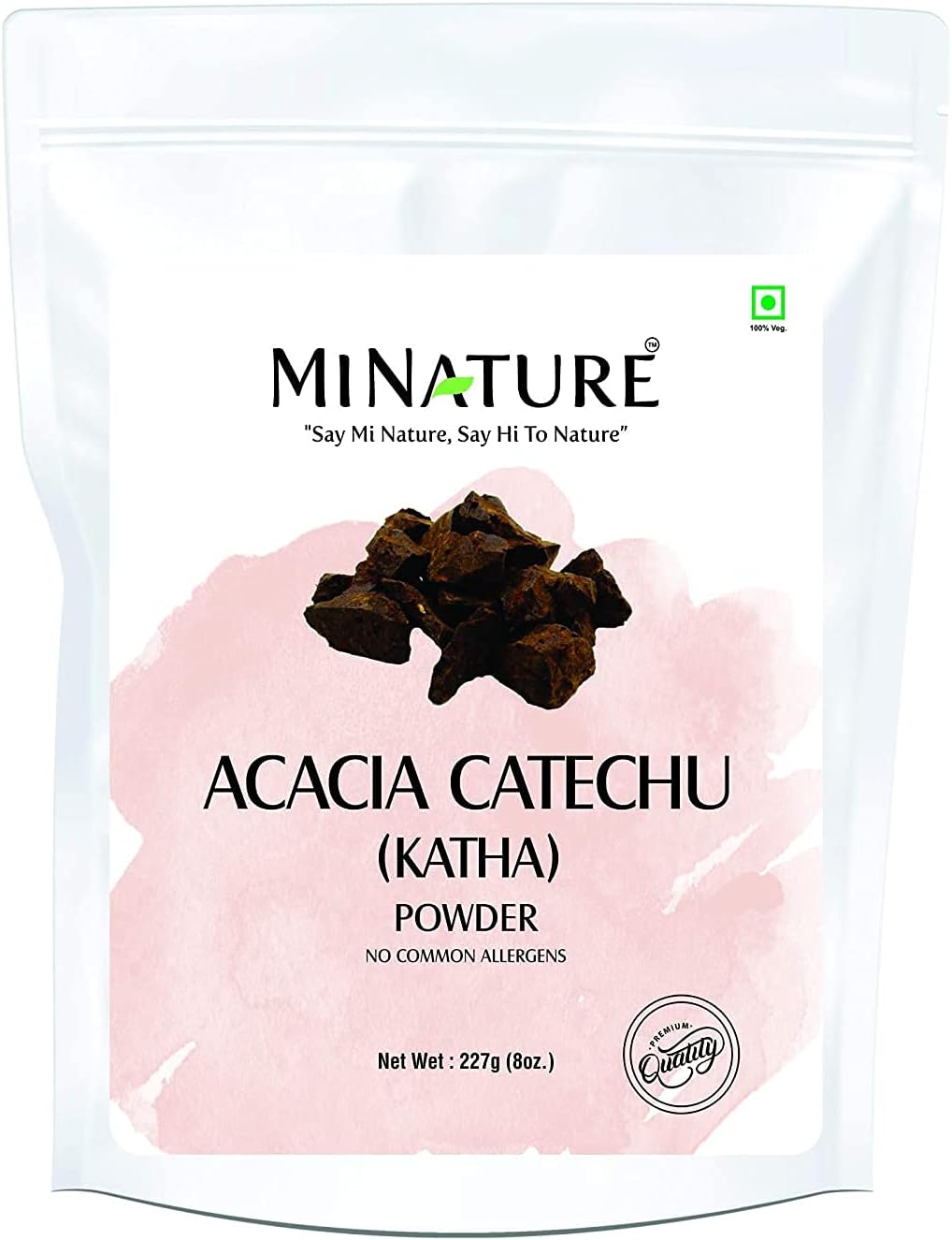 "mi nature Natural Katha Powder - Acacia Catechu Powder | 227g / 8oz/ 0 ...