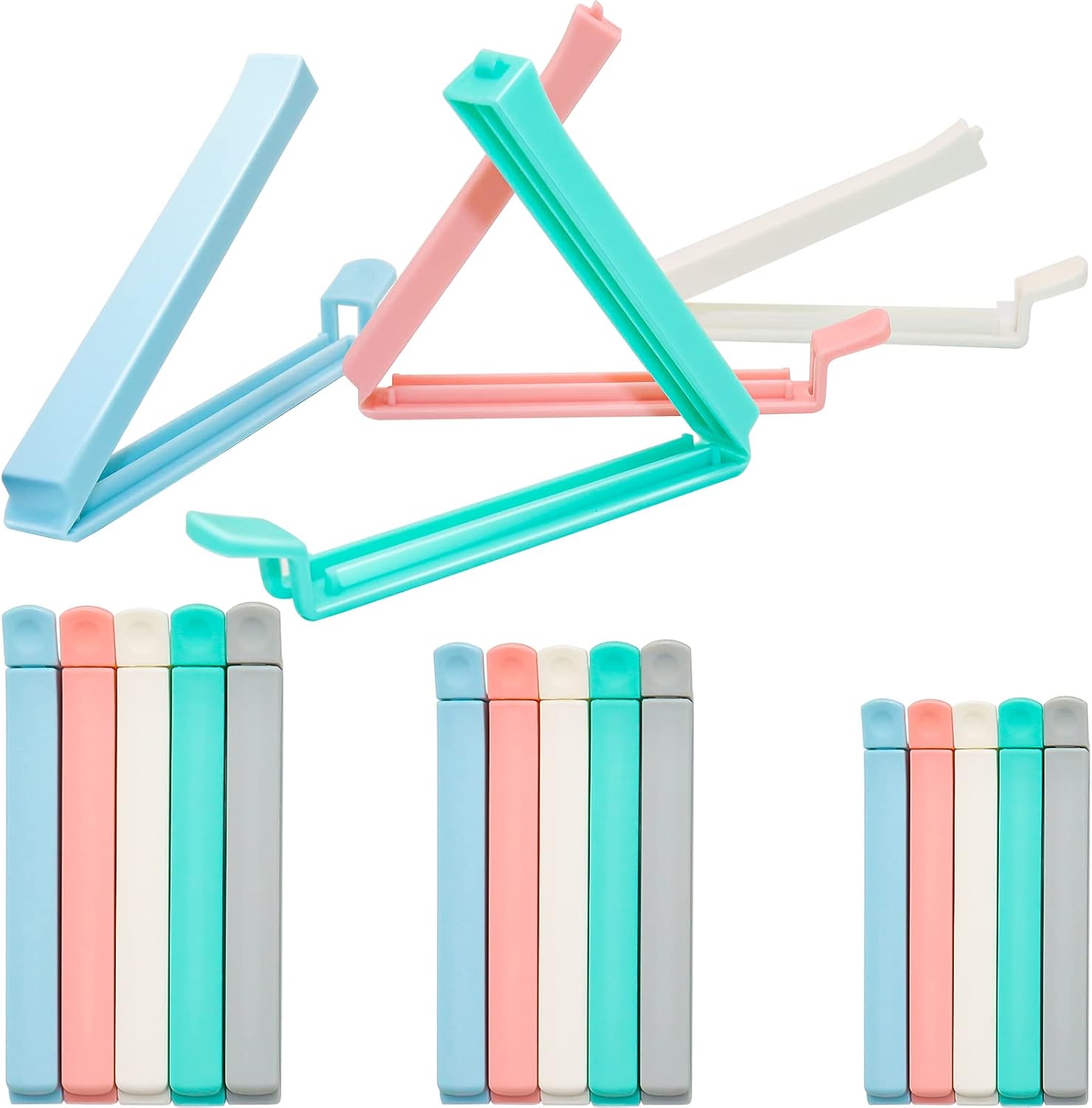 Bag Clips, Freezer chip Bag Clips for Food Pack Storage 3 Sizes ...