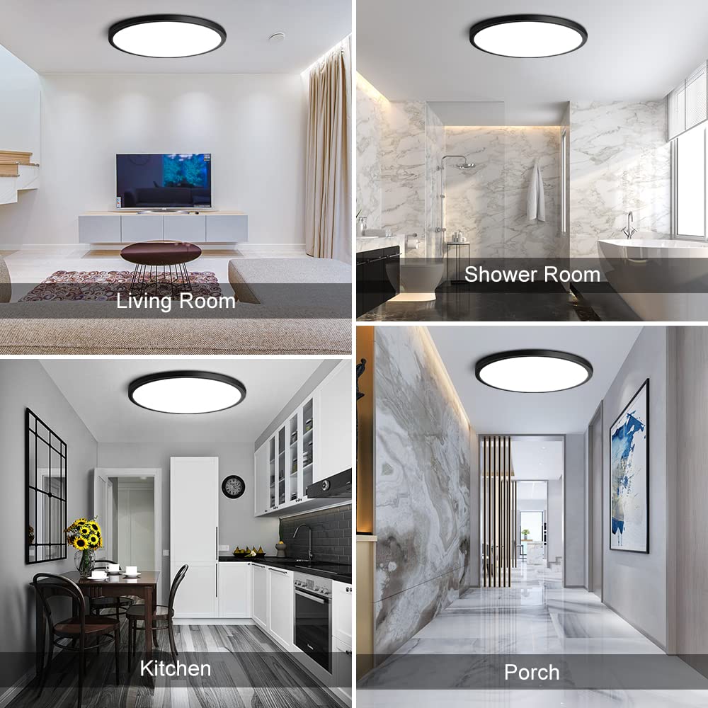 Snapklik.com : 12 Inch 24W LED Ceiling Light Fixture Flush Mount ...