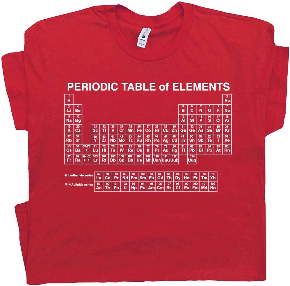 Youth XL - Periodic Table of Elements T Shirt Chart Geek Science ...