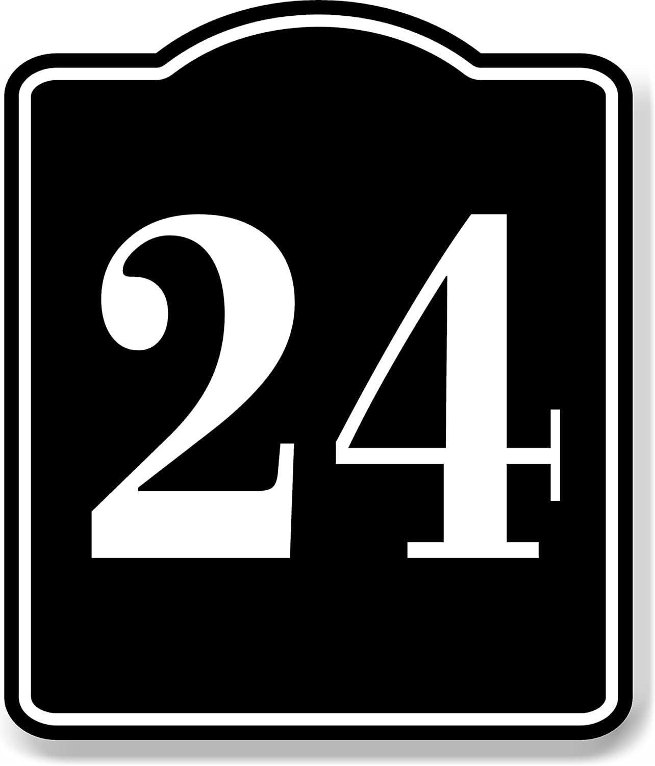 Amazon.com: 24 Bay Garage Door Plate Field Lane Gate Number BLACK ...