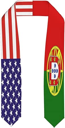 Amazon.com: Generic America and Portugal Graduation Stole Classic Scarf ...