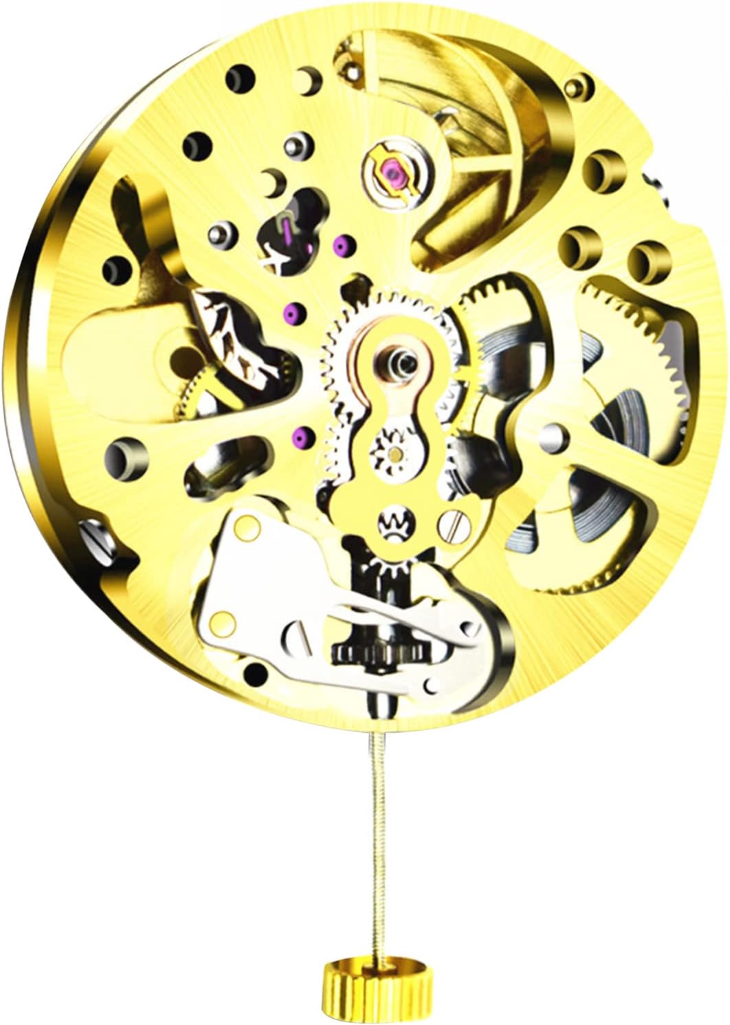 Amazon.com: TECKEEN Gold Skeleton Movement Ordinary Pendulum Adjustment ...