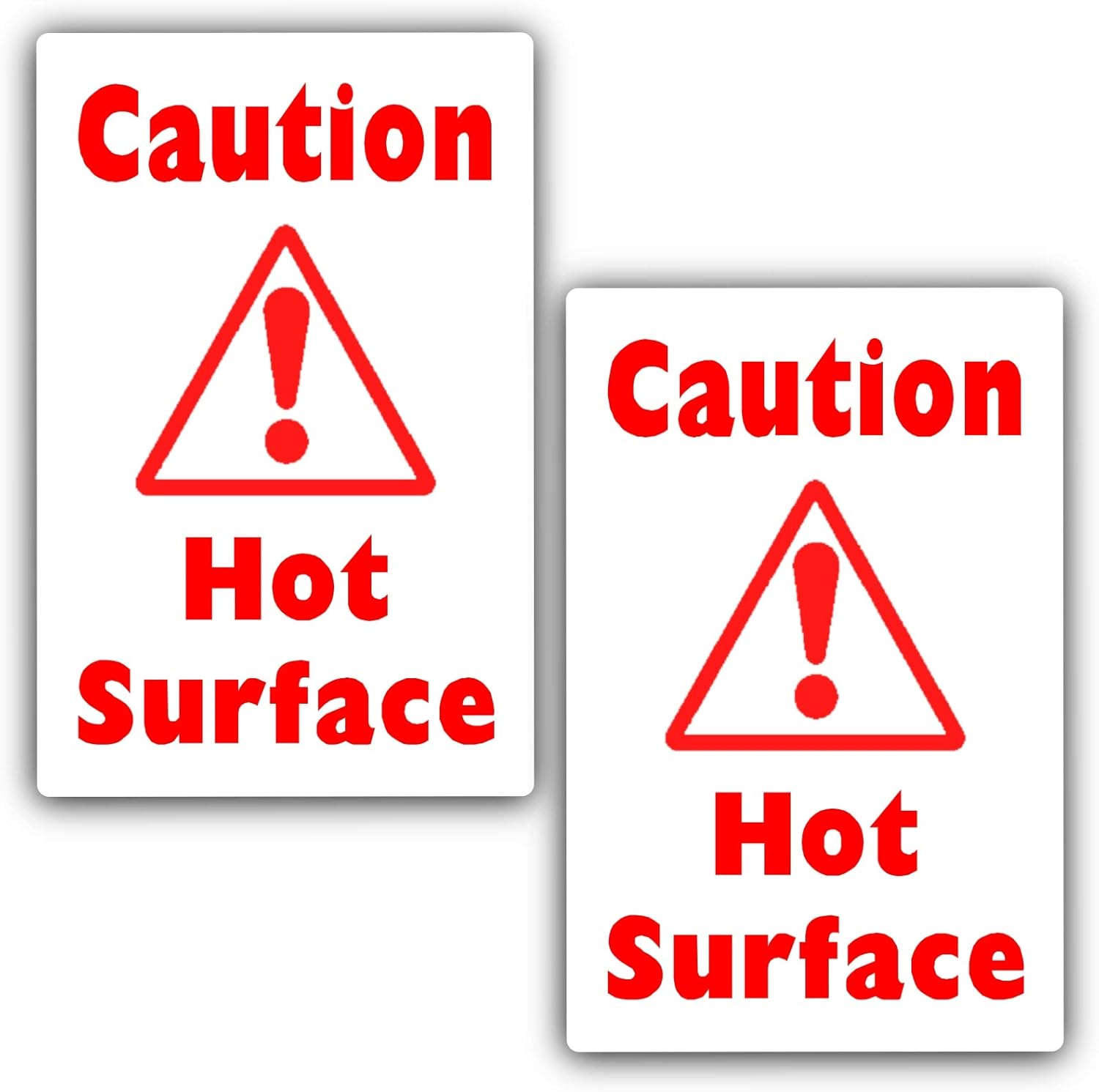 2 x Stickers Caution Hot Surface Signs Catering Cafe Restaurant Bar Pub ...