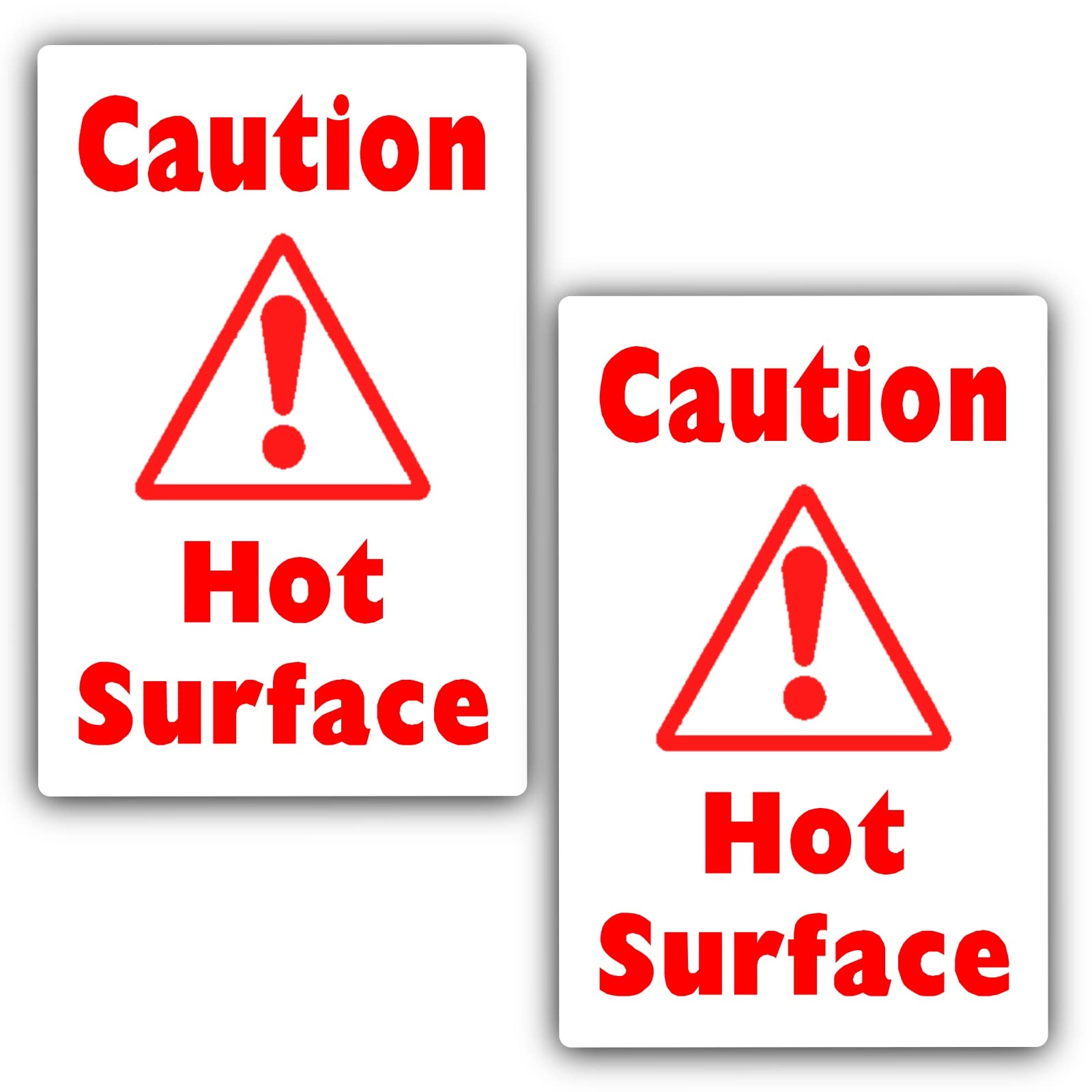 2 x Stickers Caution Hot Surface Signs Catering Cafe Restaurant Bar Pub ...