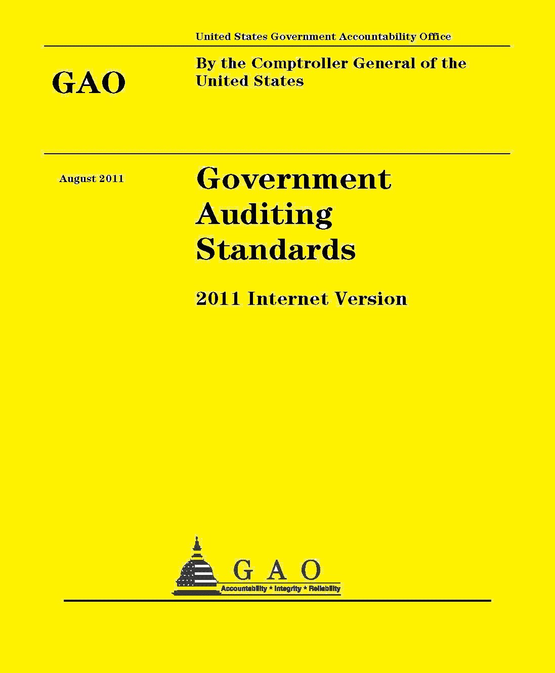 GAO "Yellow Book" - Government Auditing Standards - 2011 Version ...