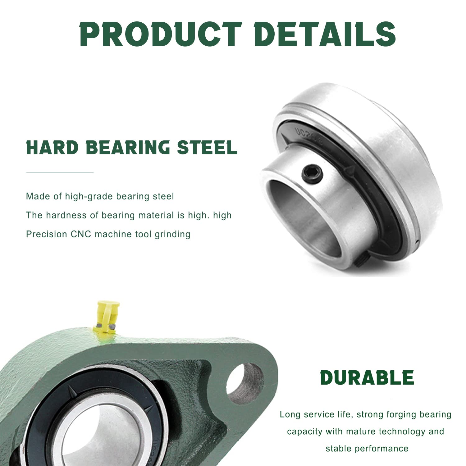 Snapklik.com : 6 Pack UCFL206-20 Pillow Block Bearing Flange 2 Bolt ...