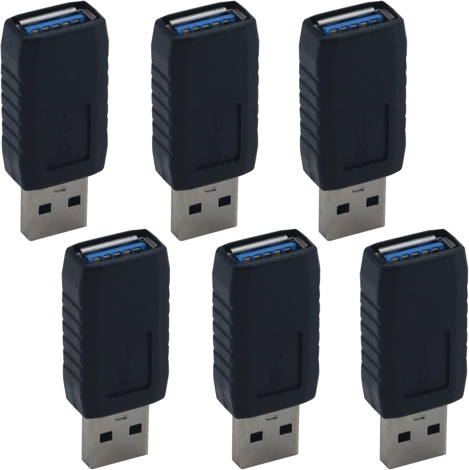 Amazon.com: Antrader 6-Pack SuperSpeed USB 3.0 Male to Female Coupler ...