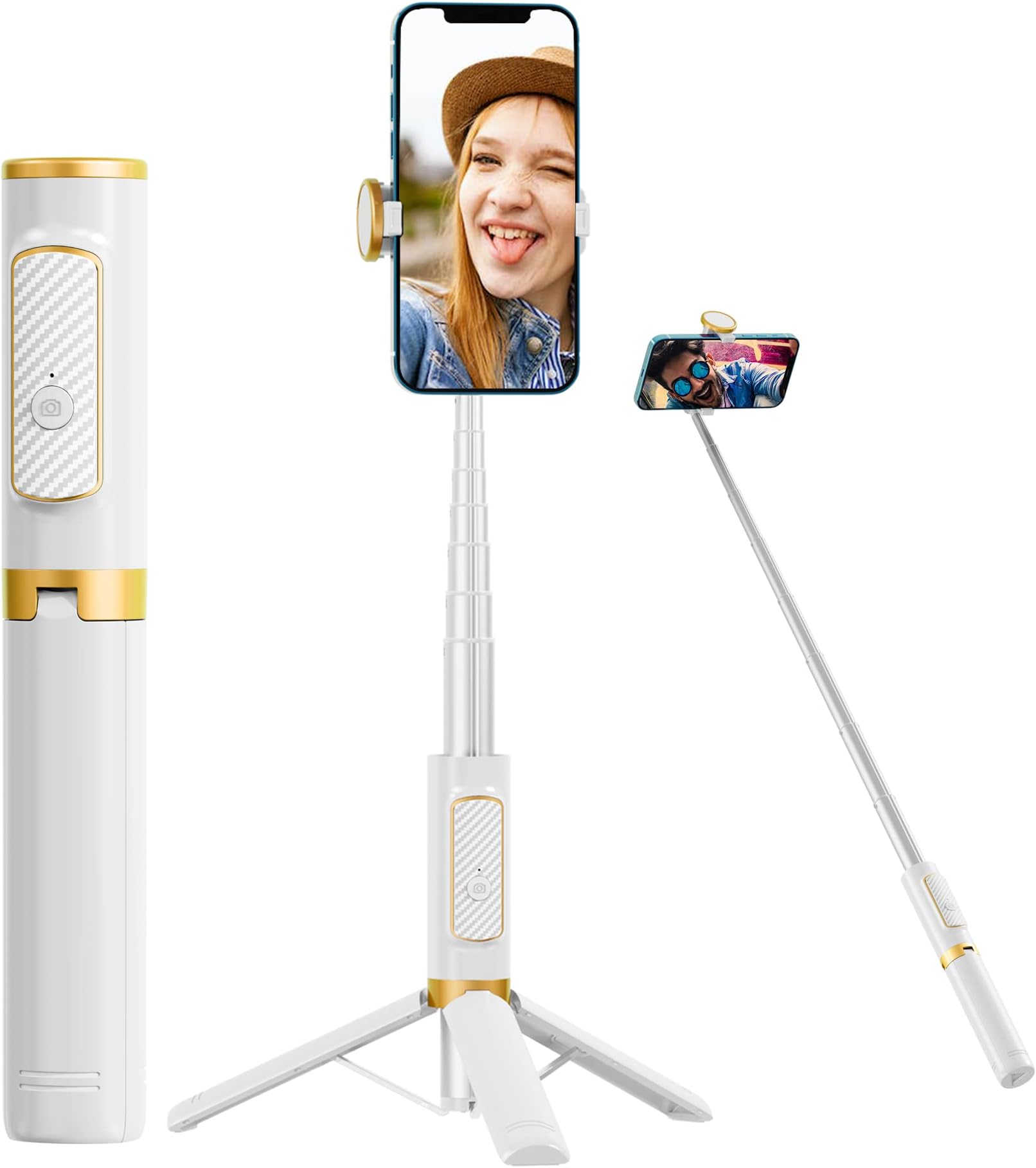 Selfie Stick Phone Tripod Selfie Stick, Wireless Bluetooth Remote ...