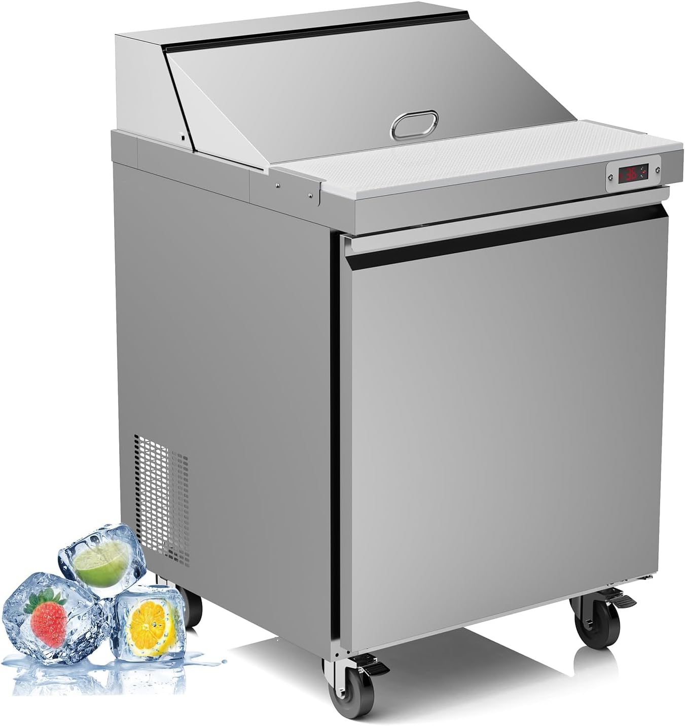 Amazon.com: Sandwich Salad Prep Table Commercial Refrigerator, 29" W ...