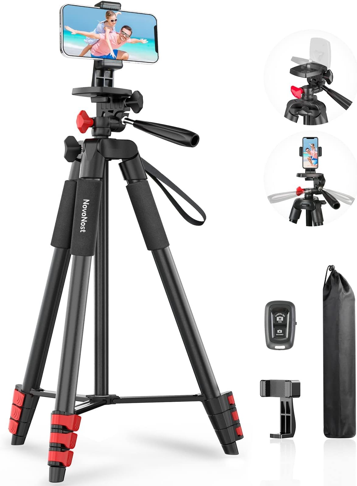 Amazon.com: 55" Phone Tripod, PHOPIK Aluminum Extendable Tripod Stand ...