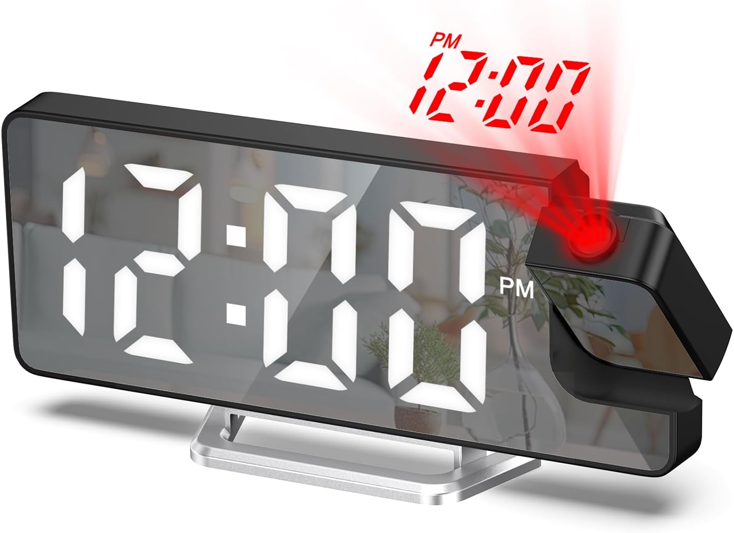 Amazon.com: LOFICOPER Projection Alarm Clock for Bedroom, Digital Clock ...