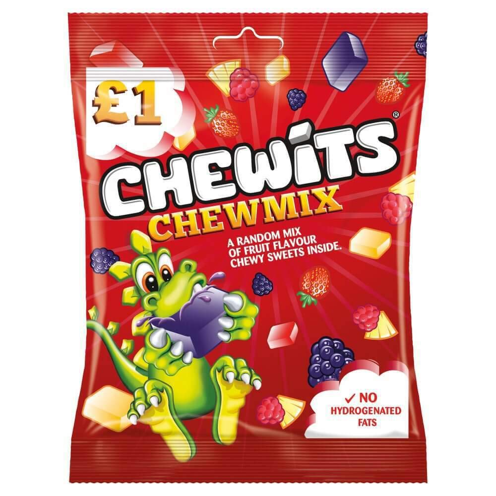 Chewits Xtreme Chewmix Fruit Flavour Chewy Sweet Inside Candy Packet ...