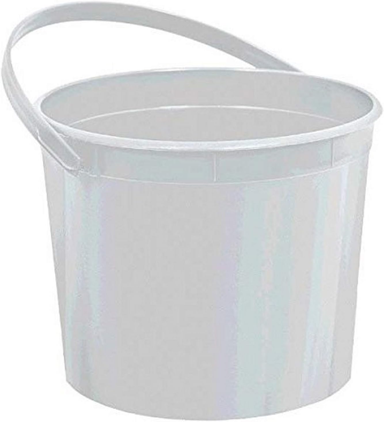 Amazon.com: Plastic Bucket | Silver | Party Accessory : Toys & Games