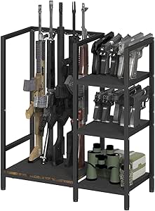 Amazon.com: Mondazie Gun Rack, Floor Standing Rifle Stand with Pistol ...