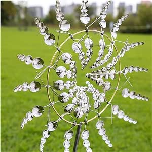 Amazon.com: daimofs 3D Metal Windmill,Unique Metal Windmills Kinetic ...