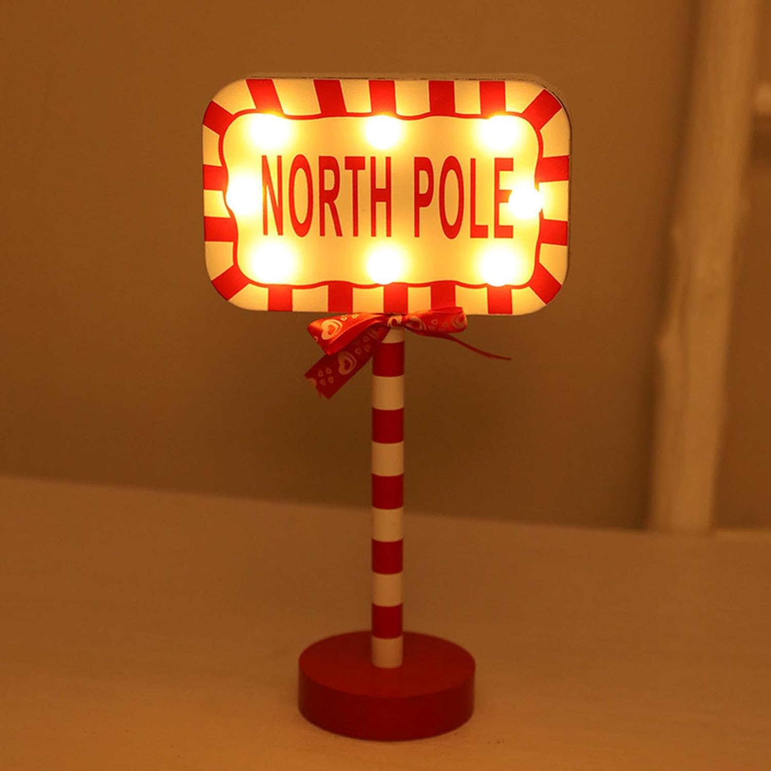 Amazon.com: Toonshare Christmas Decorations North Pole Sign with LED ...